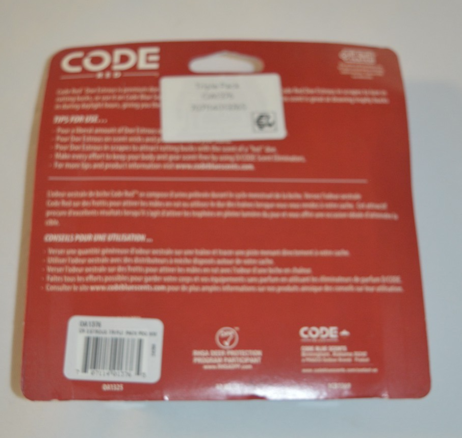 CODE BLUE SCENTS - CODE RED - WHITETAIL DOE ESTROUS - 3 PACK 2 FL OZ ...