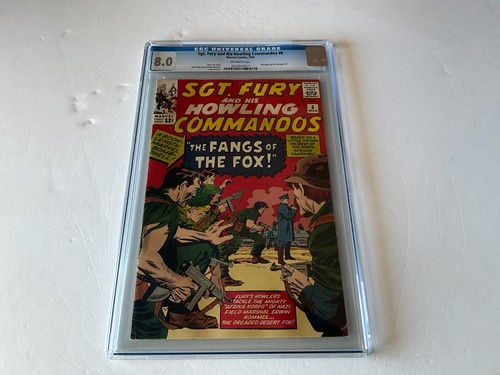 SGT. FURY AND HIS HOWLING COMMANDOS 6 CGC 8.0 JACK KIRBY MARVEL COMICS ...