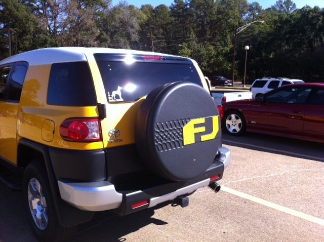 FITS Toyota FJ Cruiser Spare Tire Cover Decal 07 08 09 2010 2011 2012 ...