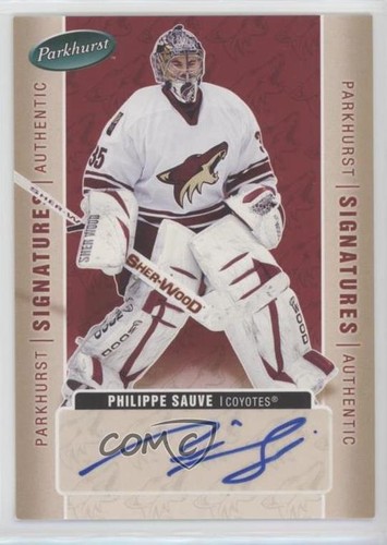 2005-06 Parkhurst Signatures Philippe Sauve #PS Auto | eBay