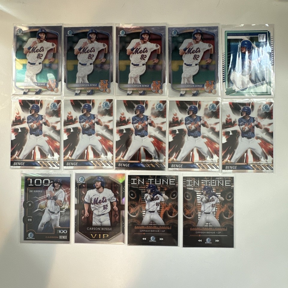 (76x Mega Lot) 2024-25 Carson Benge Bowman Draft (MLB TOP 100 Prospect ...