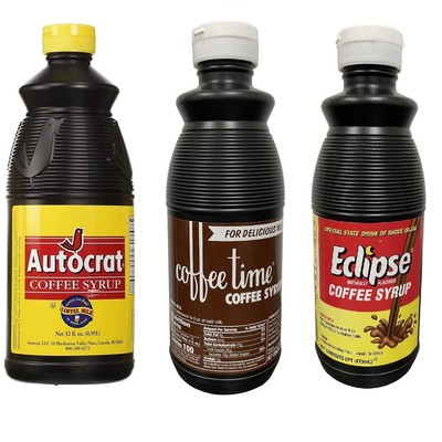 Coffee Syrup Sample Pack (1 Autocrat 32 Oz, 1 Eclipse 16 Oz And 1 Coff ...