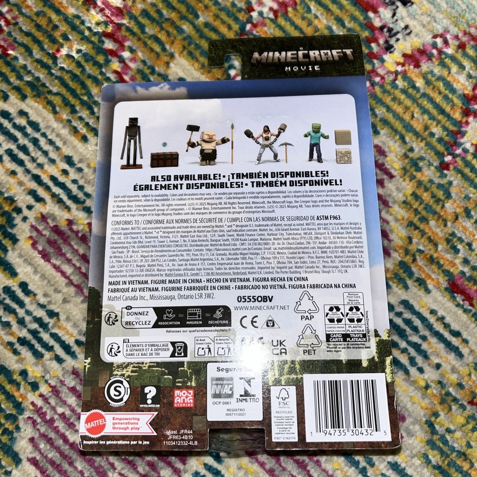 A Minecraft Movie Garrett Pickaxe & Buckchuckets 4" Figure Mattel 2025 ...
