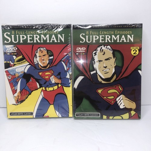 Superman Vol 1 & 2 (DVD, 2004) 16 Full-Length Episodes Remastered New ...