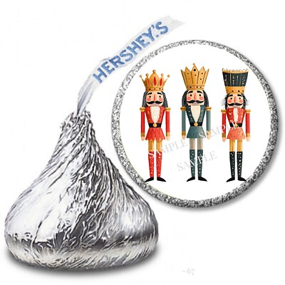 Nutcracker Christmas Holiday Favors Hershey Kiss Candy Wrappers Kiss ...