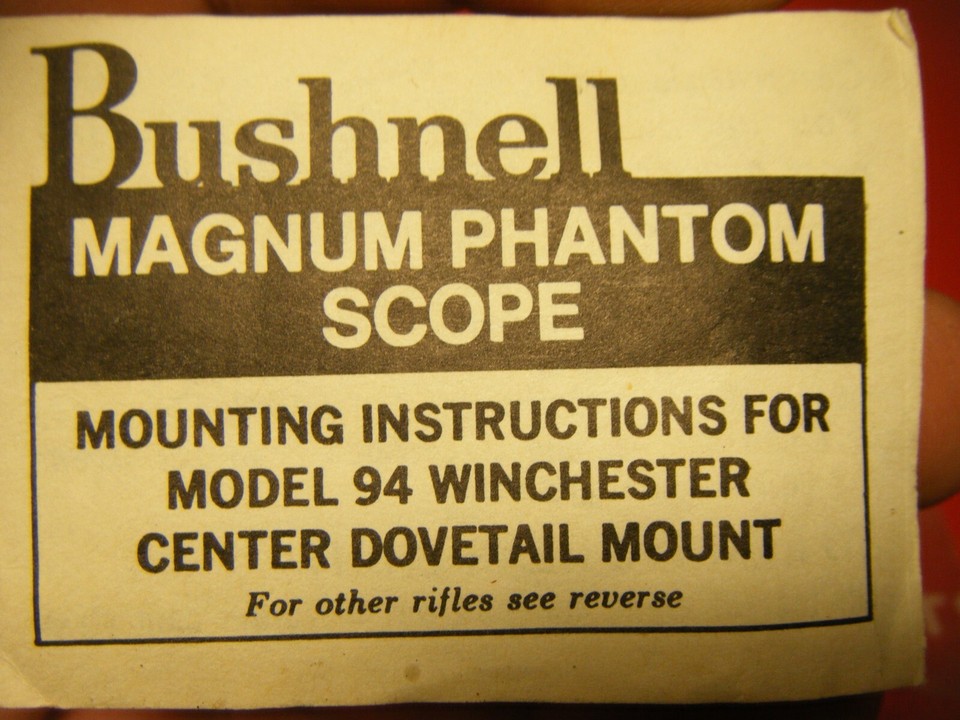 Vintage Bushnell Phantom 1.3 Power Scout Scope Winchester 94 Japan | eBay