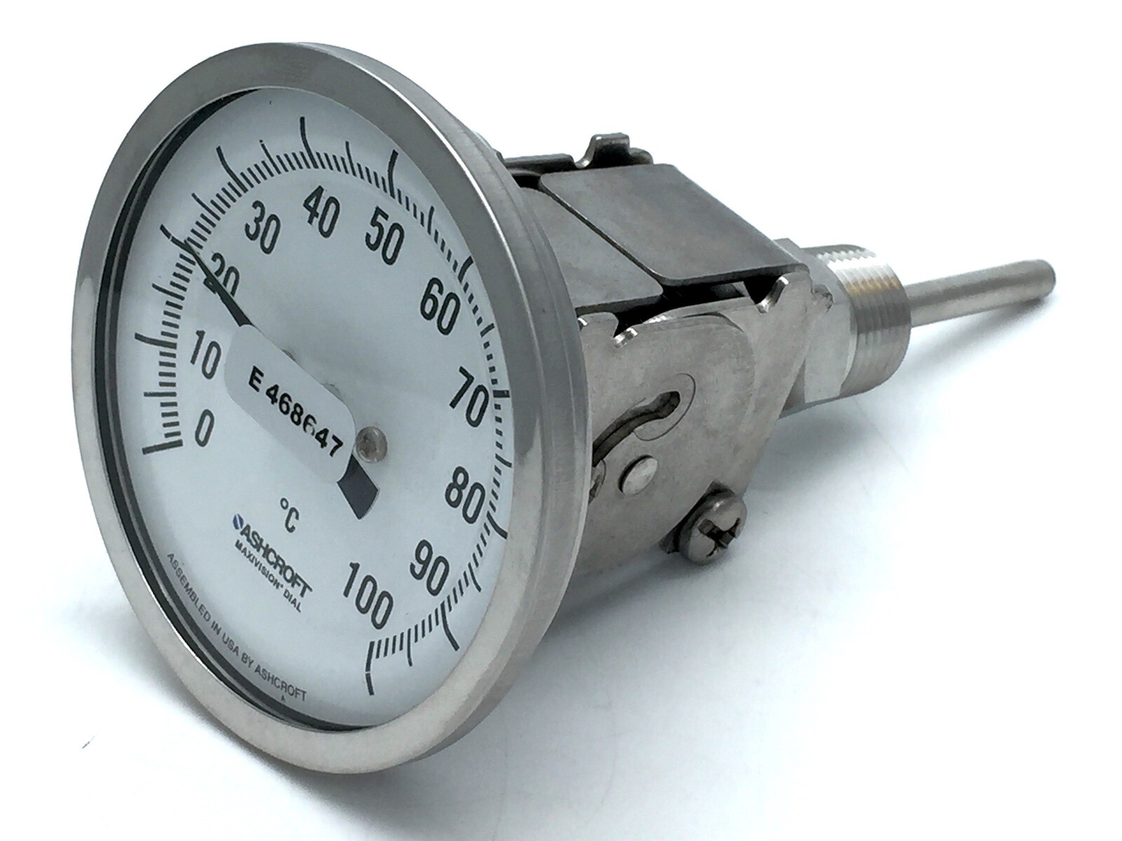 ASHCROFT 30 EI 60 E 025 0/100C 3" Bimetal Thermometer E468647 1/2 NPT ...