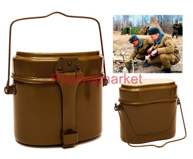 USSR RUSSIAN ARMY MESS KIT MILITARY LUNCH BOX CANTEEN POT KETTLE ...