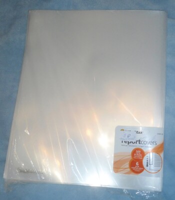 20 Office Max Translucent Clear Report Cover Sleeves Covers Papers ...