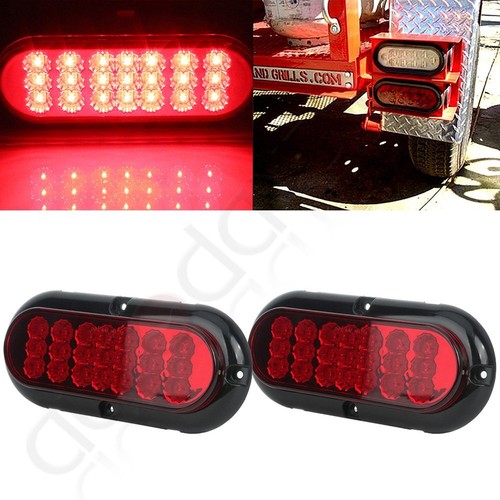 2x 6" 21 led red 4 holes Tail indicator light Easy Installment Fits ...