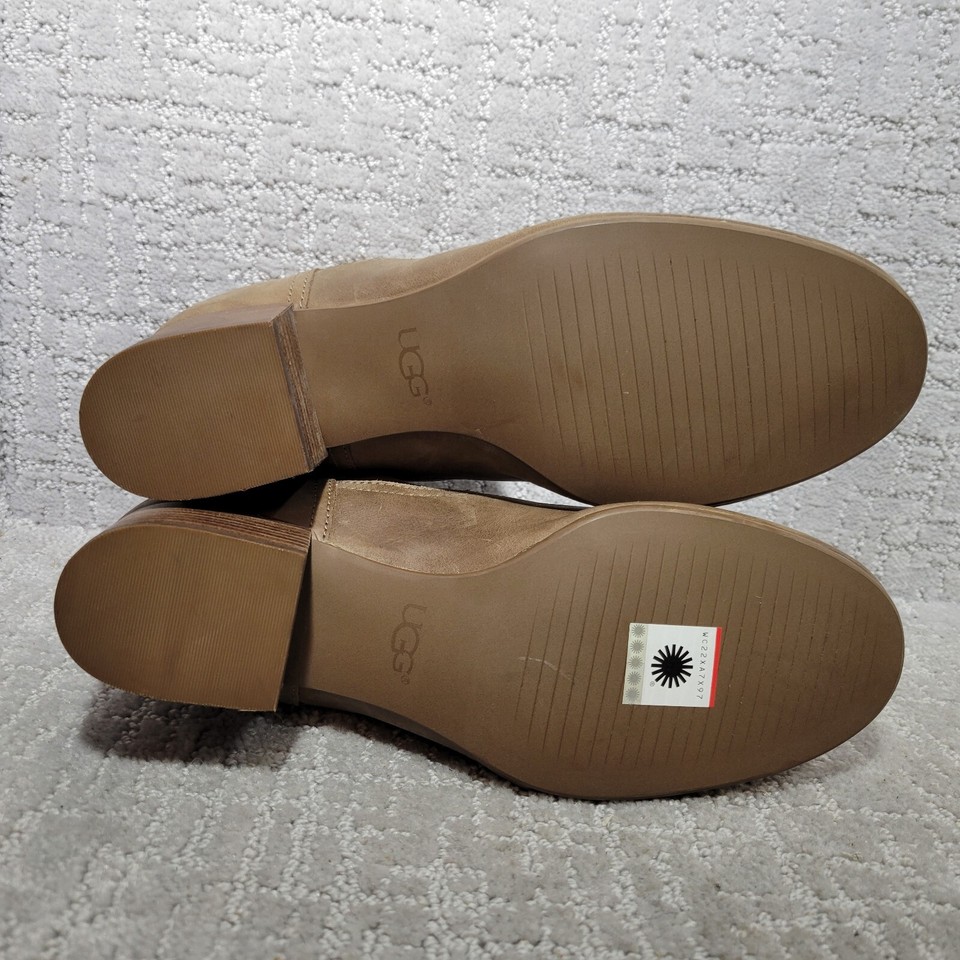 Ugg Bandara Women's Size US 9 Sahara Leather Brown Back Zip Ankle ...