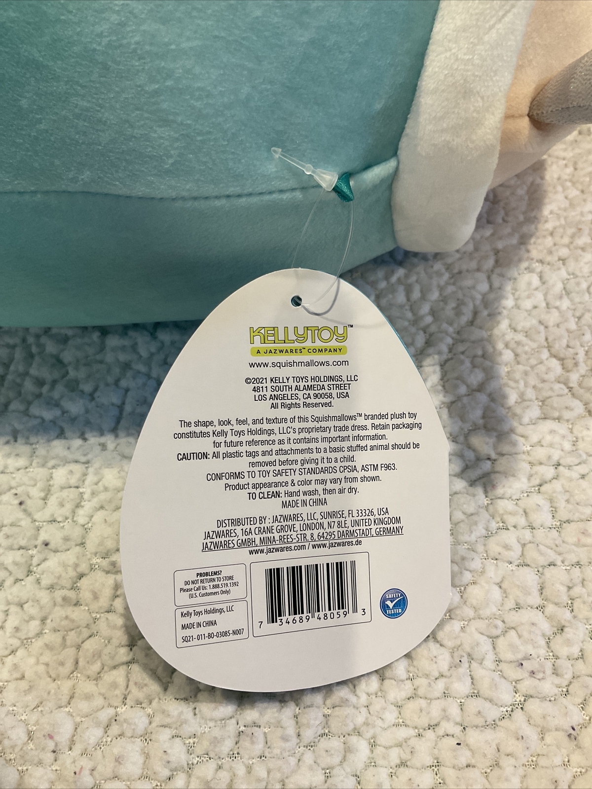 Squishmallow Jakarria 12” Blue Boba Drink Kellytoy Plush 734689480593 ...