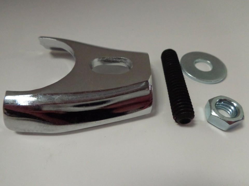 Chrome Competition Style Chevy Distributor Clamp Hold Down SBC BBC SB ...