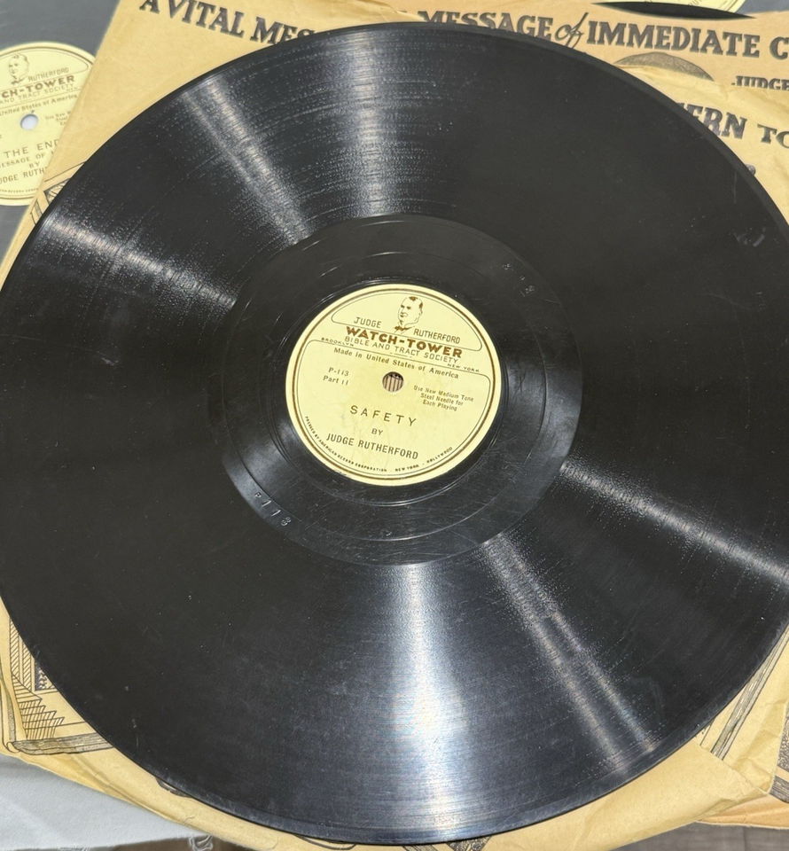Lot of 6 Jehovah's Witnesses Watchtower 78 rpm Records- Judge ...