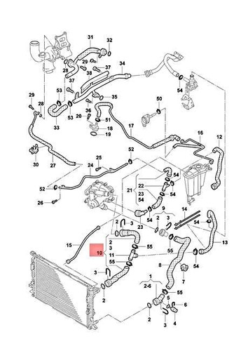Genuine AUDI Coolant Hose With Quick Release Coupling 8K0122101G | eBay