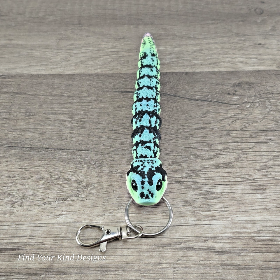 Mini Hognose Snake 3D Printed Keychain Articulated Flexi Fidget Toy ...