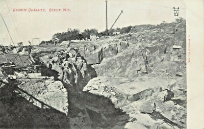 A View Of The Granite Quarries, Berlin, Wisconsin WI 1909 | eBay