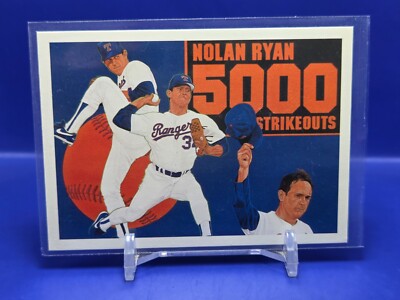 Nolan Ryan 1990 Upper Deck 5000 Strikeouts Insert Baseball #34 Texas ...