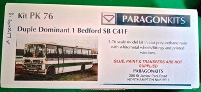1/76 scale resin kit of a Bedford SB C41F Duple Dominant 1 by ...