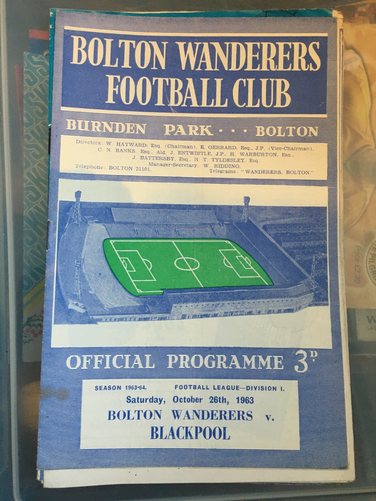 Bolton Wanderers HOME programmes 1950s 1960s League & Cup | eBay