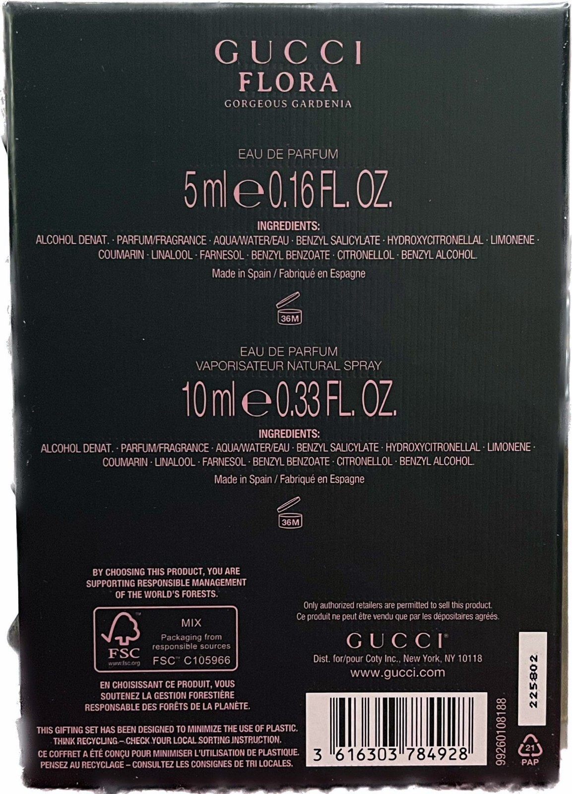 Gucci Flora Gorgeous Gardenia Eau de Parfum Mini Perfume Set | eBay
