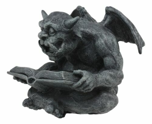Ebros Gothic Horned Spell Reading Gargoyle Ward Figurine Sculpture ...