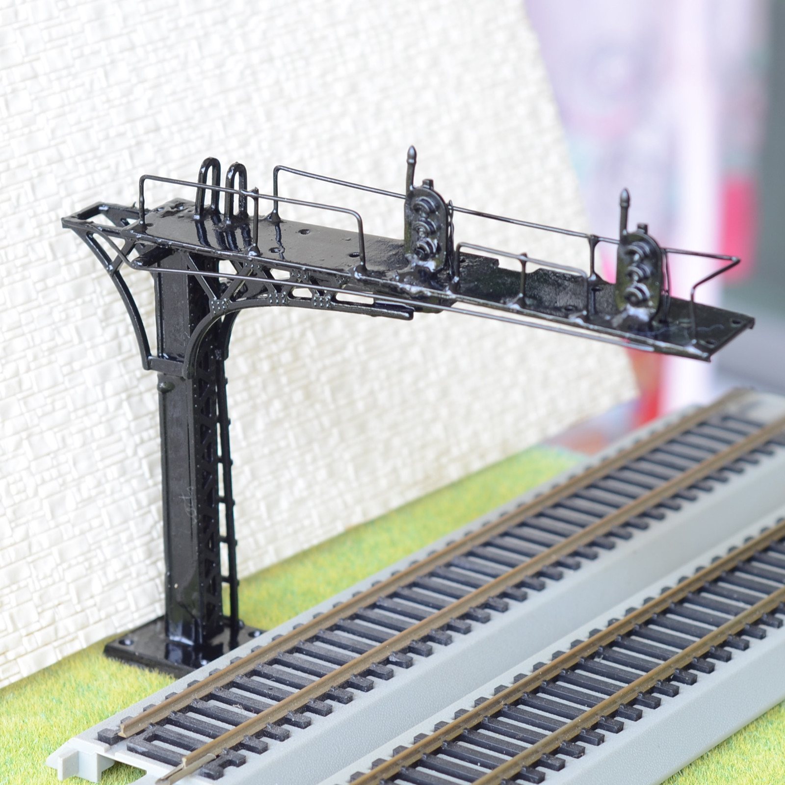 1 x HO / OO black cantilever signal bridge LED 3 aspects double Tracks ...