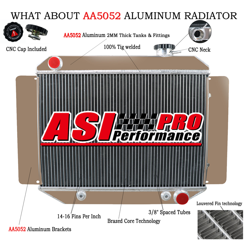 For HOLDEN Kingswood H Series HD HR HK HG HT 6CYL Petrol 3 ROW Radiator ...