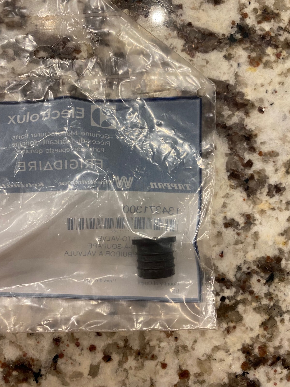 Electrolux 134371300 Water Valve Gasket Frigidaire Washing Machine OEM ...