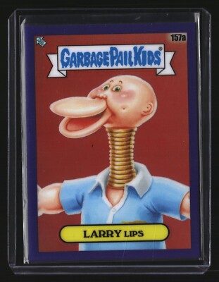 Garbage Pail Kids LARRY LIPS 157a (GPK Chrome Series 4) Purple Parallel ...