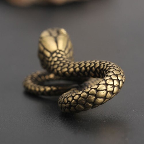 Delicately Crafted Copper Snake Mini Statue Animal Crafts Vintage Home ...