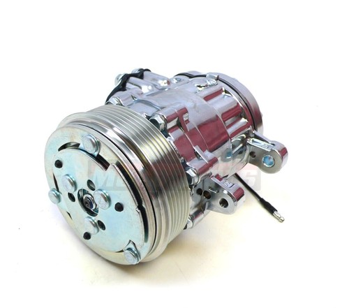 Sanden 7176(SD7) Chrome Aluminum Small AC Air Compressor Compact ...