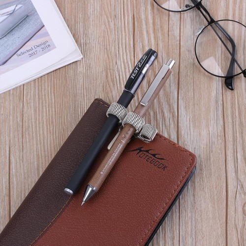 Portable Stationery Metal Pen Clips Notebook Elastic Loop Spring Pen ...