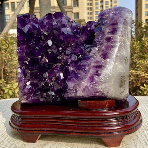 15.34LB Natural amethyst rough stone Uruguay amethyst cluster block ...
