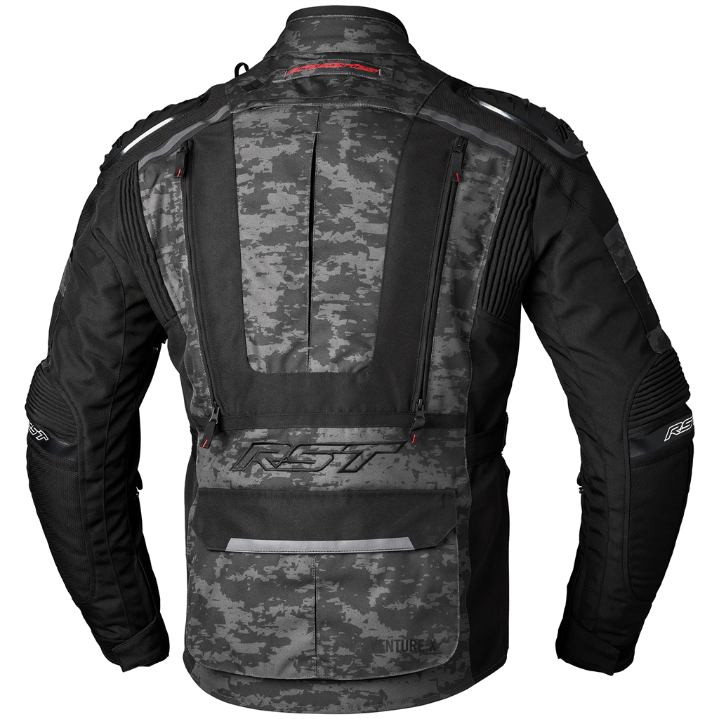 RST Adventure-X Motorcycle Jacket Waterproof Grey Camo Red 2409 Pro ...