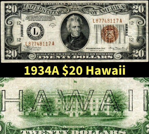 HGR SUNDAY 1934A $20 Hawaii ((Highly WANTED)) LIGHTLY CIRCULATED | eBay