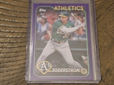 2024 Topps #244 Tyler Soderstrom RC Meijer Purple Oakland A's Nmmt | eBay