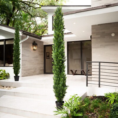 7’ Topiary Cedar Pine Artificial Tree Home Decor UV Resistant Indoor ...