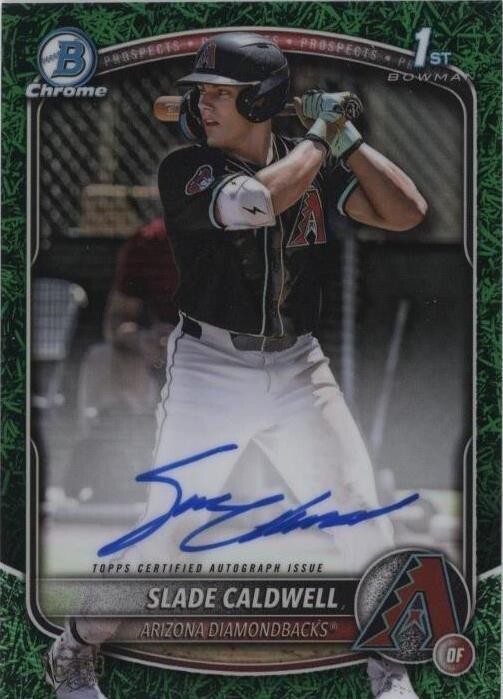 2025 Bowman - Chrome Prospect Autographs Slade Caldwell #CPA-SC Green ...