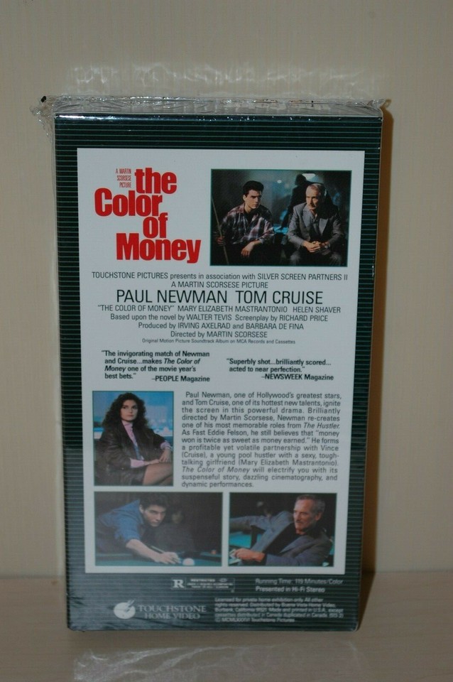 The Color of Money (VHS, 1995) - Tom Cruise, Paul Newman 12257513035| eBay