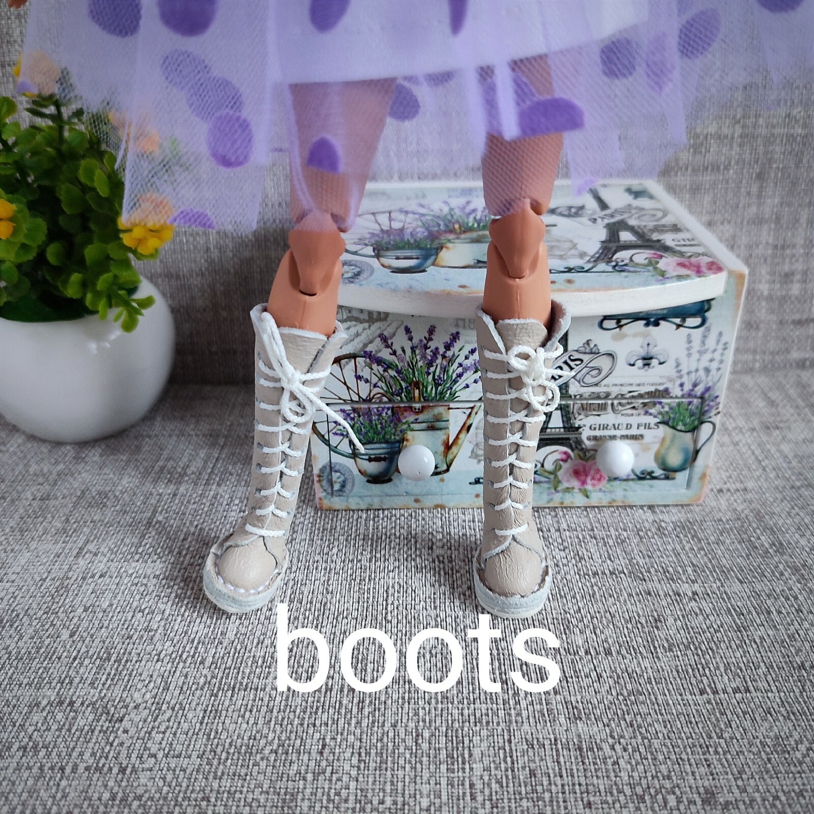 Barbie shoes. Barbie boots long handmade. Barbie beige boots. Doll ...
