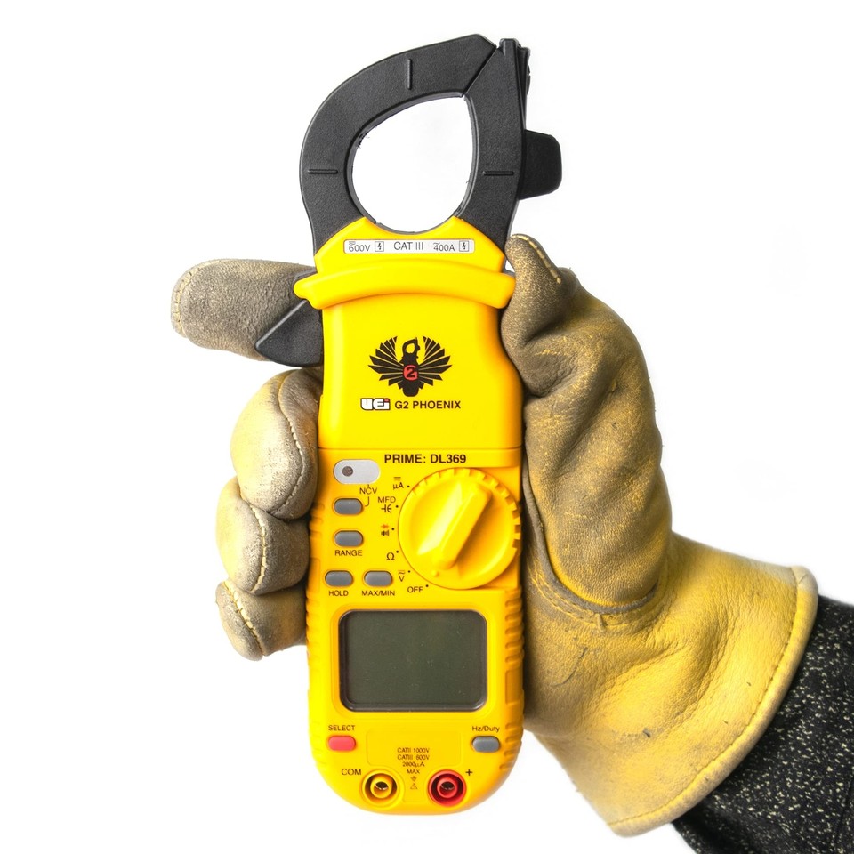 UEi DL369 Digital Clamp Meter HVAC Auto-Ranging 4000 Counts Volt Meter ...