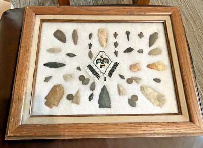 Framed UNIQUE ARROWHEAD and BEADED COLLECTION | eBay