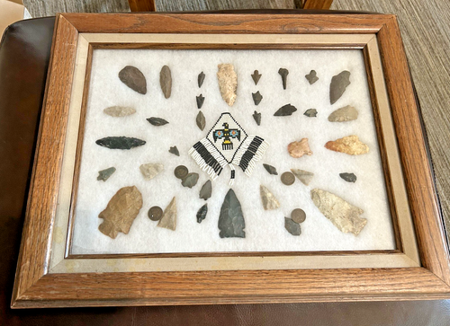 Framed UNIQUE ARROWHEAD and BEADED COLLECTION | eBay