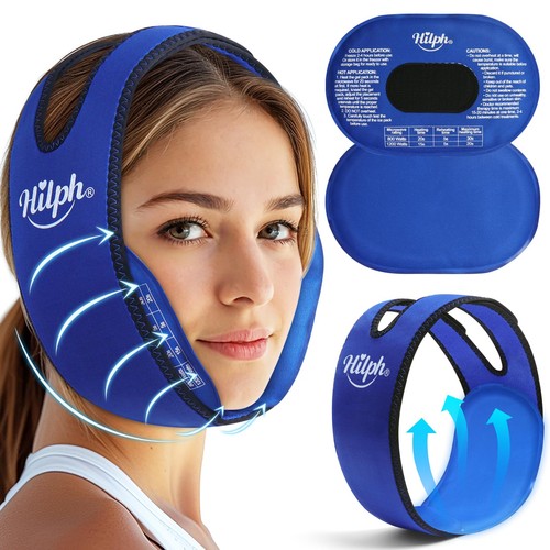 Wisdom Teech Ice Pack Head Wrap, X-Strap Jaw Ice Pack for Face Oral ...