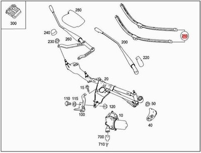 Genuine MERCEDES V251 W164 X164 GL-CLASS X164 Ts wiper blade 1648200200 ...