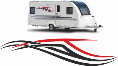 2x Wohnwagen Aufkleber Wohnmobil Autoaufkleber Caravan Sticker 170cm ...