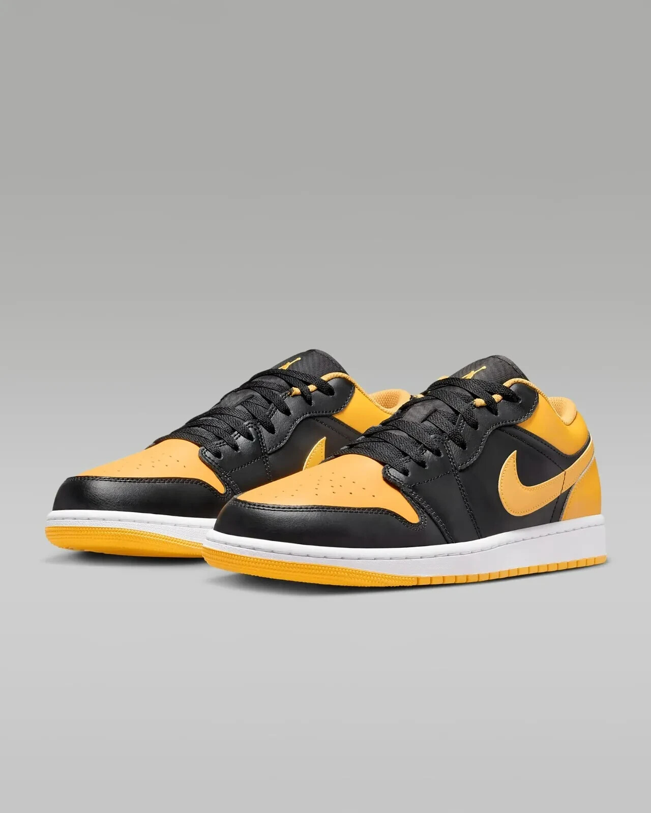 Air Jordan 1 Low Men's Size 10 Black/Yellow Ochre-White 553558-072 Fast ...