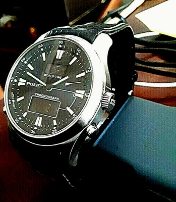 Man Watch Police Timepieces 11180J - 10 ATM Chronograph World Time | eBay