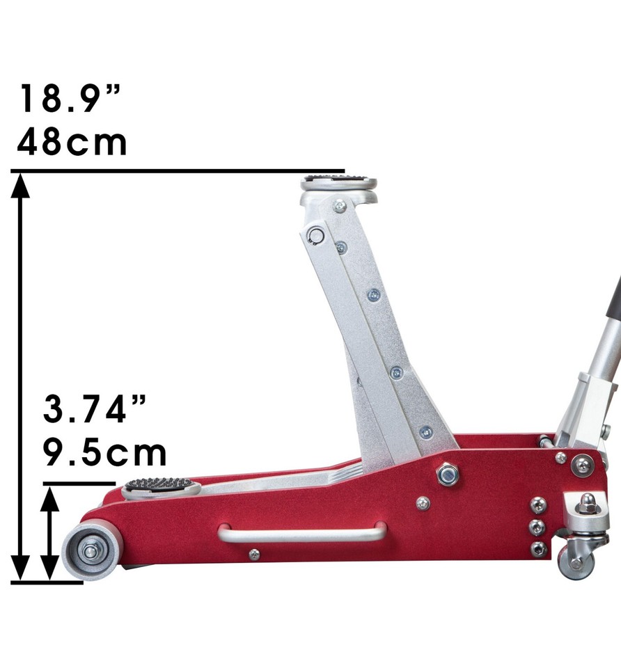 Aluminium Lightweight Jack 3 Tonne Low Profile 3000kg Torin Big Red ...